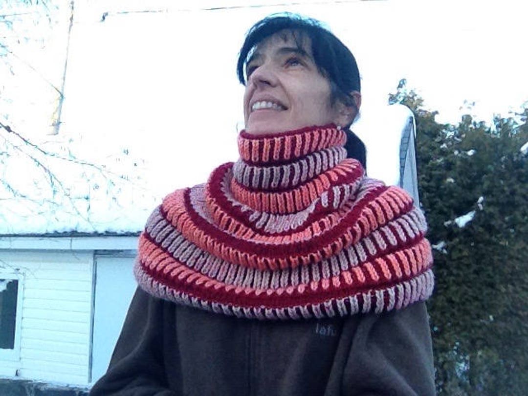 PDF Knitting Pattern Cowl With Bicolor Fishermen's Ribs - Etsy