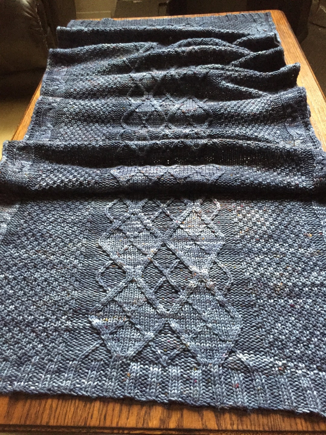 PDF Knitting Pattern Rectangular Wrap Scarf Shawl, Argyle Design - Etsy