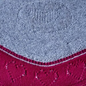 PDF Knitting Pattern Bicolor Shawl With Hearts Design - Etsy