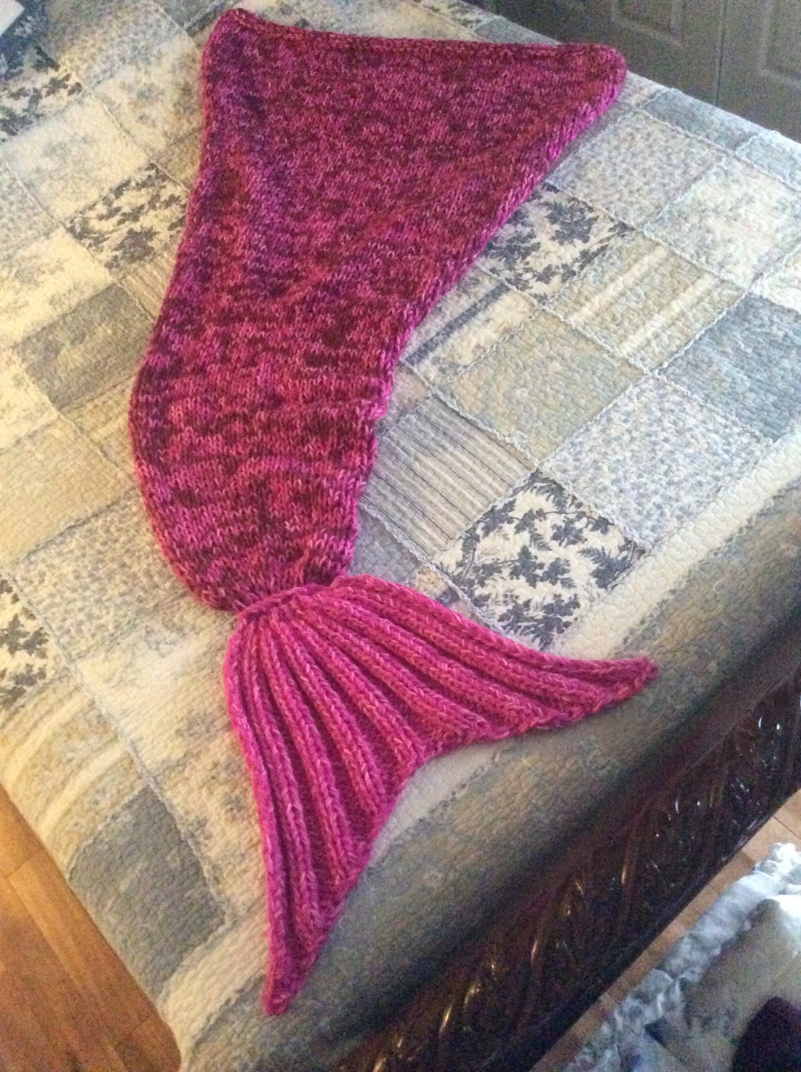 PDF Knitting Pattern Mermaid Tail Blanket Easy and Quick to - Etsy