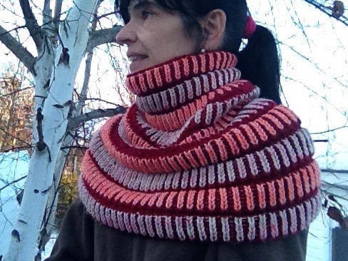 PDF Knitting Pattern Cowl With Bicolor Fishermen's Ribs - Etsy