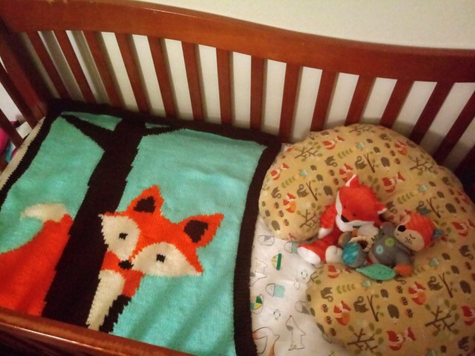 PDF Knitting Pattern Blanket in Intarsia for Baby, Design Fox - Etsy