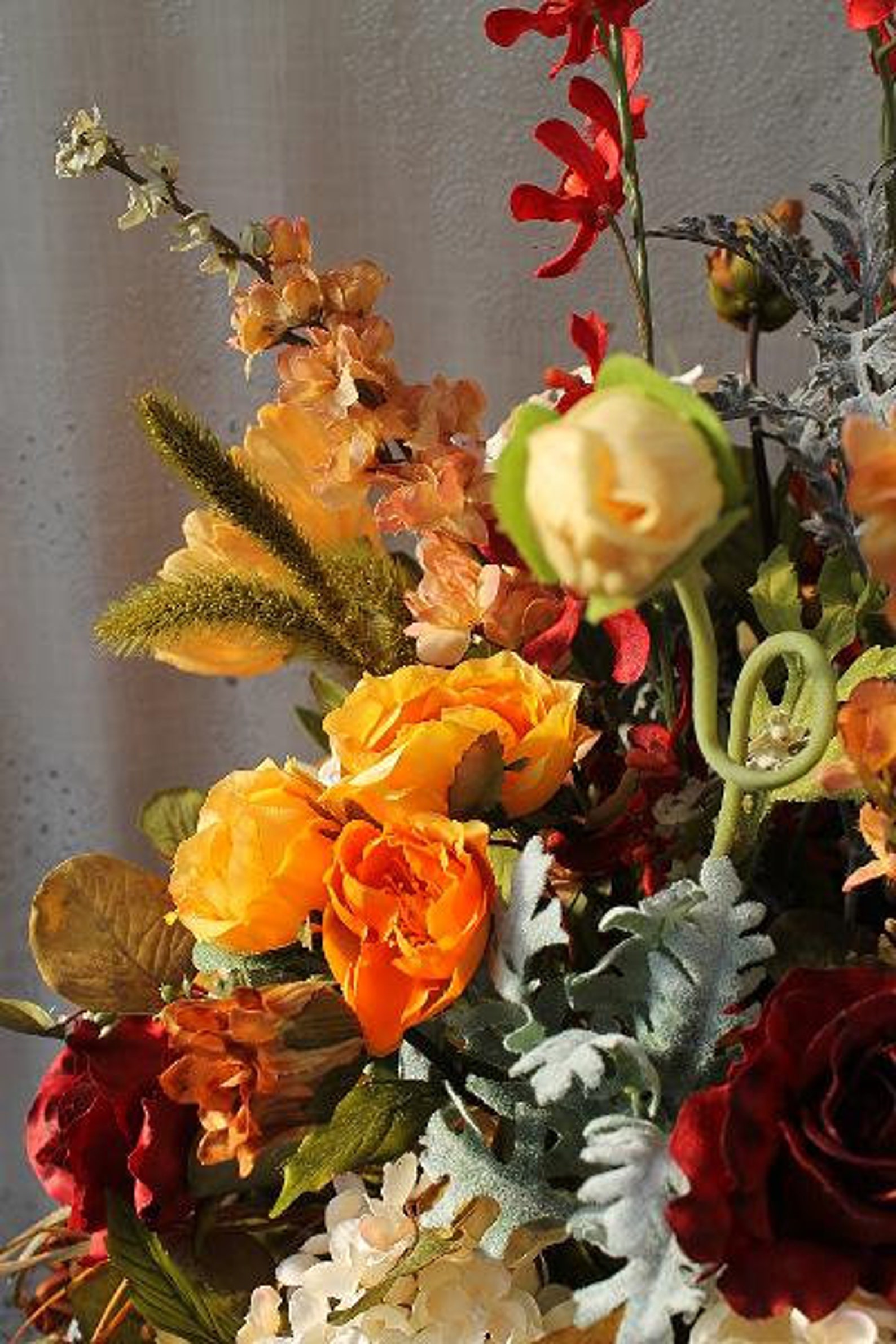 XL TUSCAN FLORAL Arrangement, Formal Table Centerpiece, Silk Floral ...