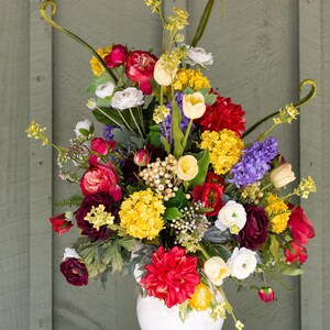 XL SILK ARRANGEMENT Silk Floral Design Large Silk Arrangement Elegant ...
