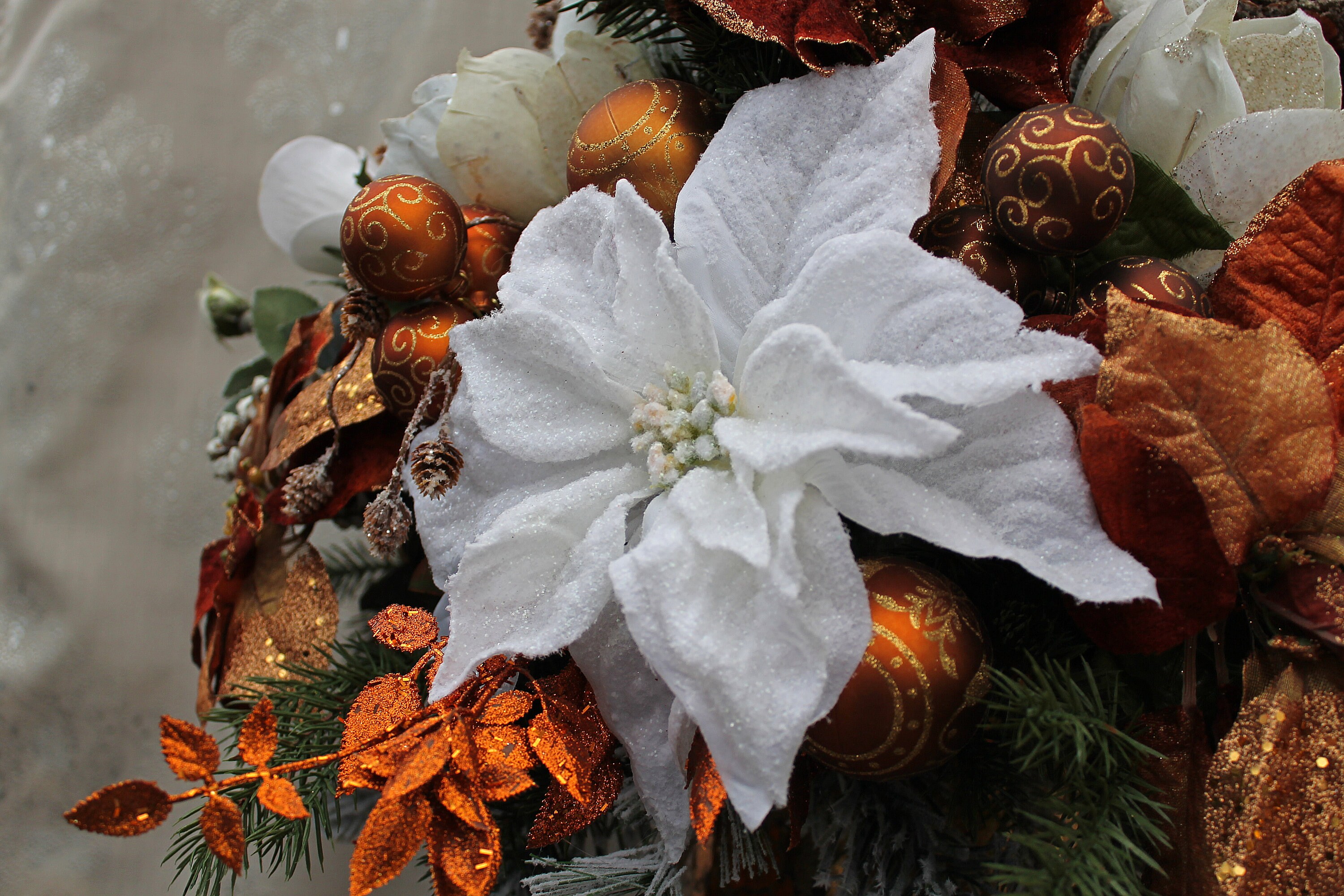XL HOLIDAY ARRANGEMENT Large Silk Arrangement Christmas - Etsy