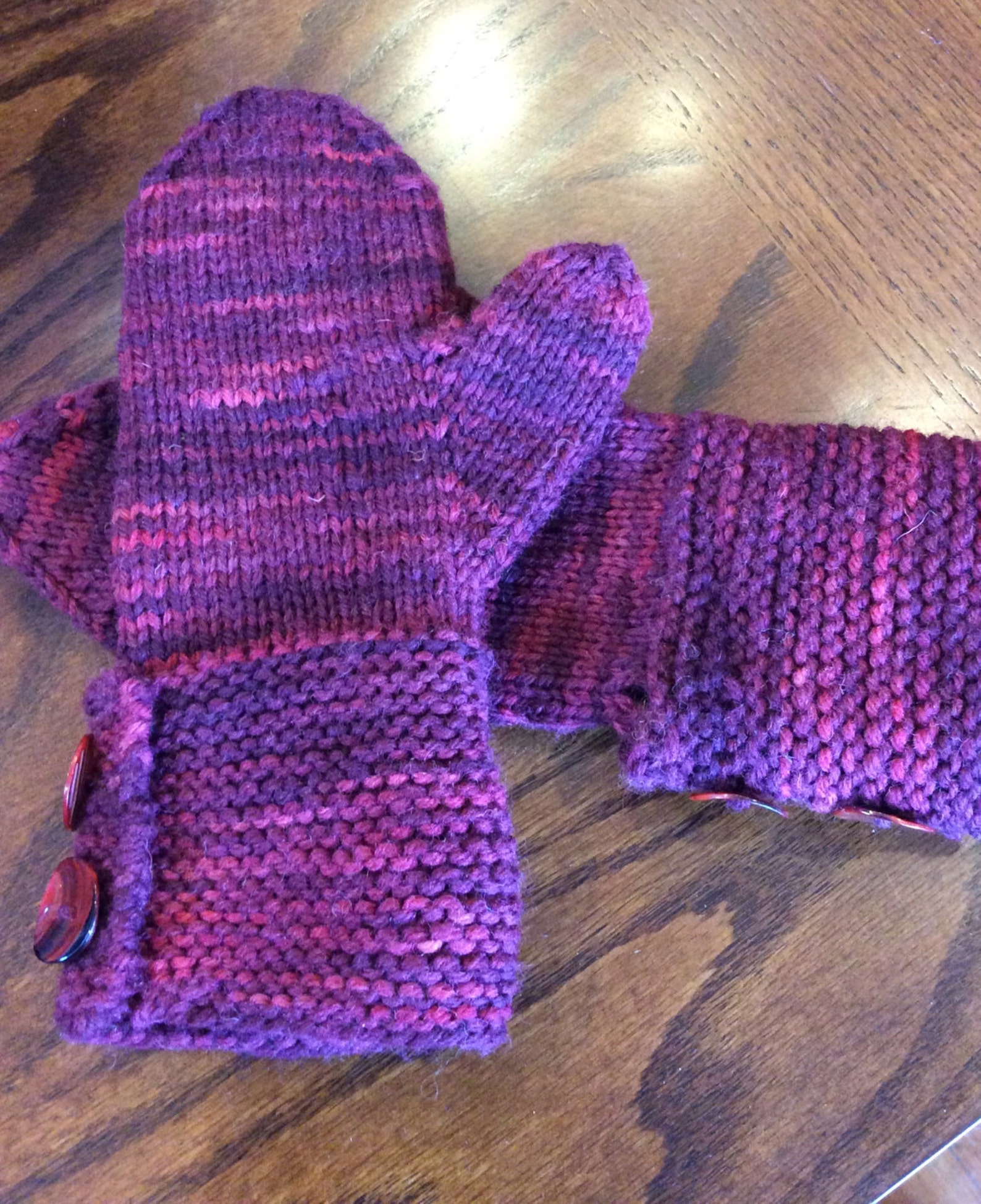 Button Cuff Mittens Knitting Pattern PDF Download - Etsy