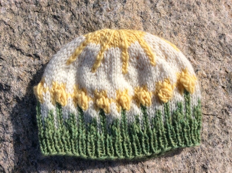 Daffodil Hat Knitting Pattern (PDF Download) - Etsy