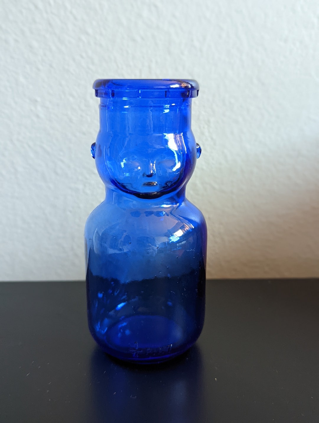 Cobalt Blue Half Pint Baby Face Cream/dairy Milk Bottle - Etsy
