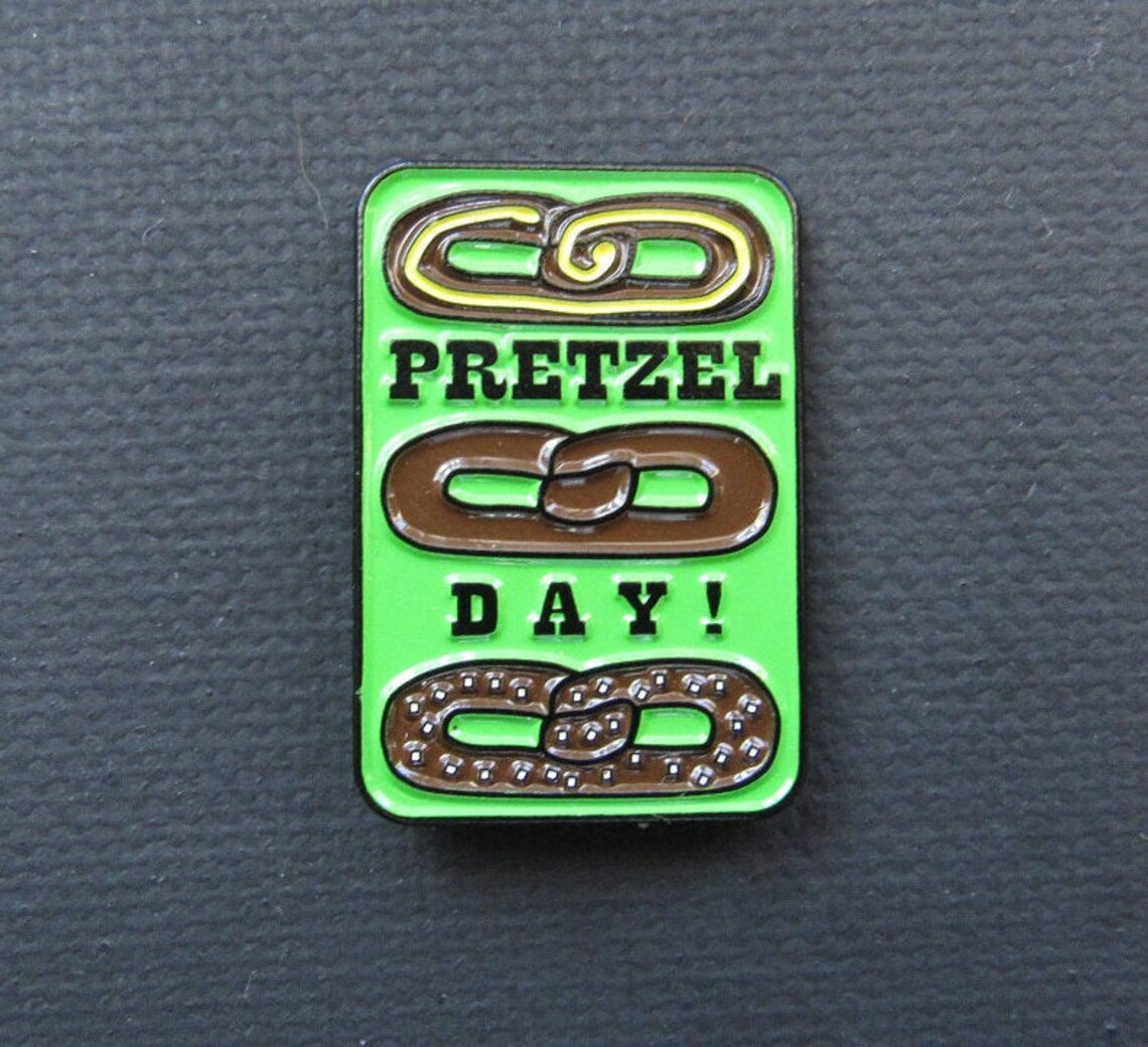 Philly Pretzel Day Enamel Lapel Pin | Etsy