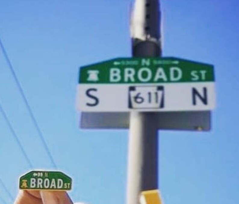 Broad Street Downtown Philadelphia Street Sign Enamel Lapel - Etsy