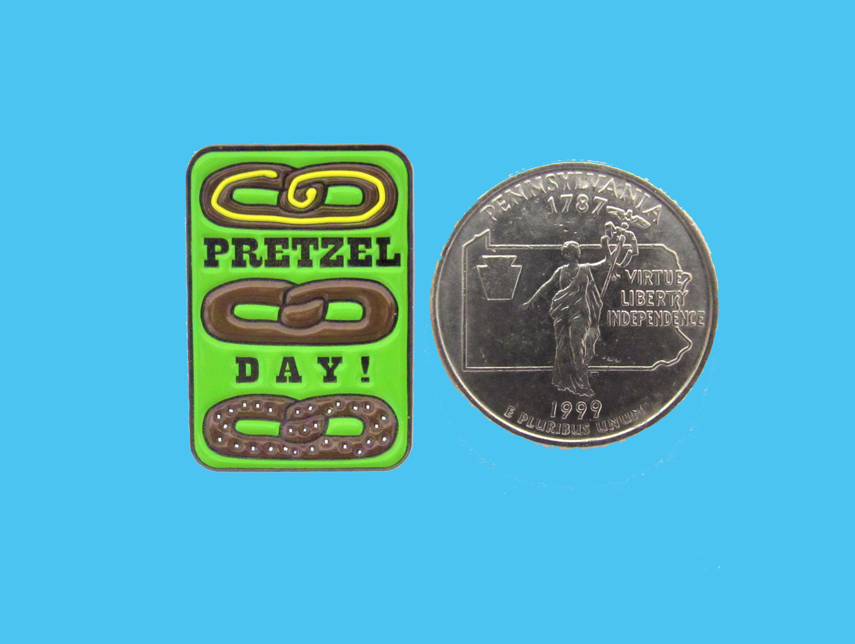 Philly Pretzel Day Enamel Lapel Pin | Etsy