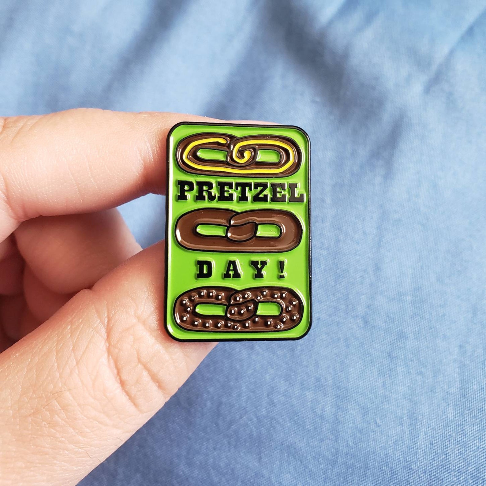 Philly Pretzel Day Enamel Lapel Pin | Etsy