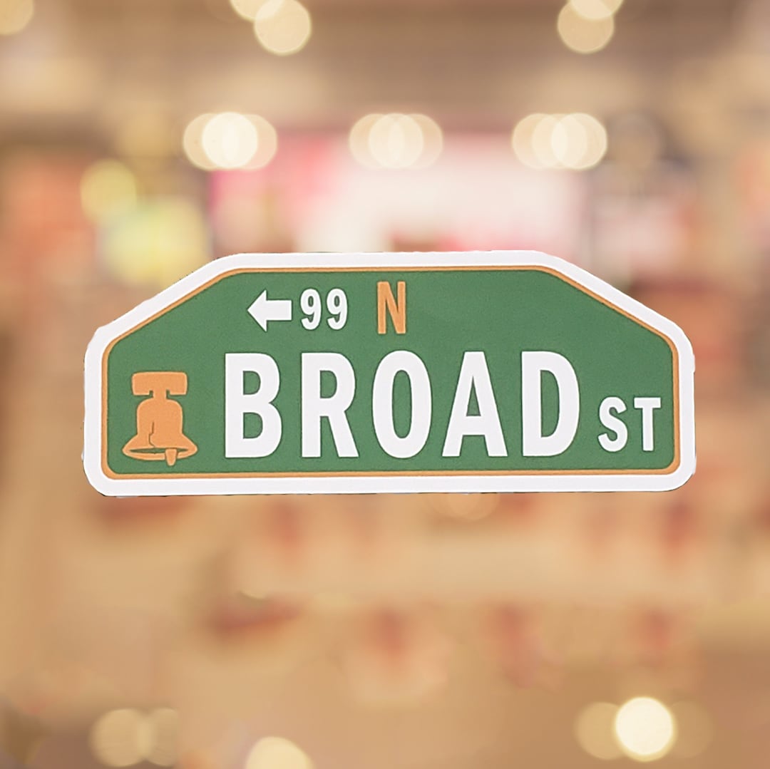Philadelphia Broad Street Downtown Street Sign 3 Vinyl Sticker - Etsy