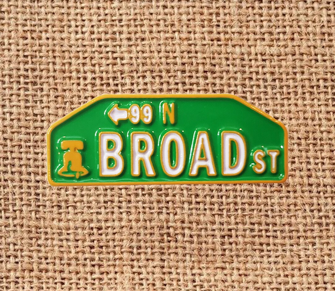 Philadelphia Broad Street Downtown Street Sign Enamel Lapel Pin - Etsy
