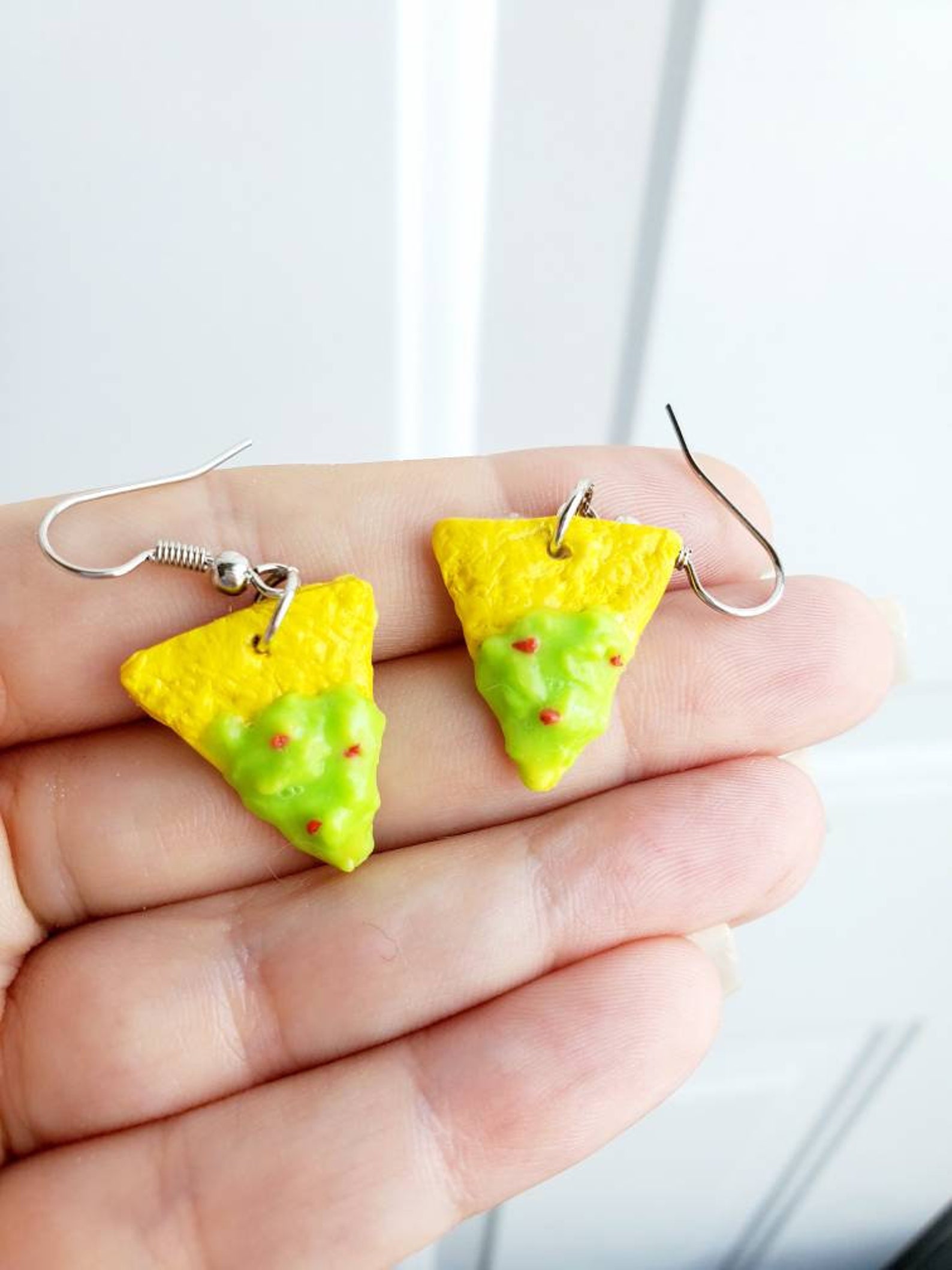 Guacamole Nacho Chip Dip Earrings Food Earringsclay - Etsy