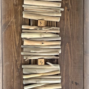 Viking Runes Driftwood Valhalla Ladder, Younger Futhark Runes, Viking ...