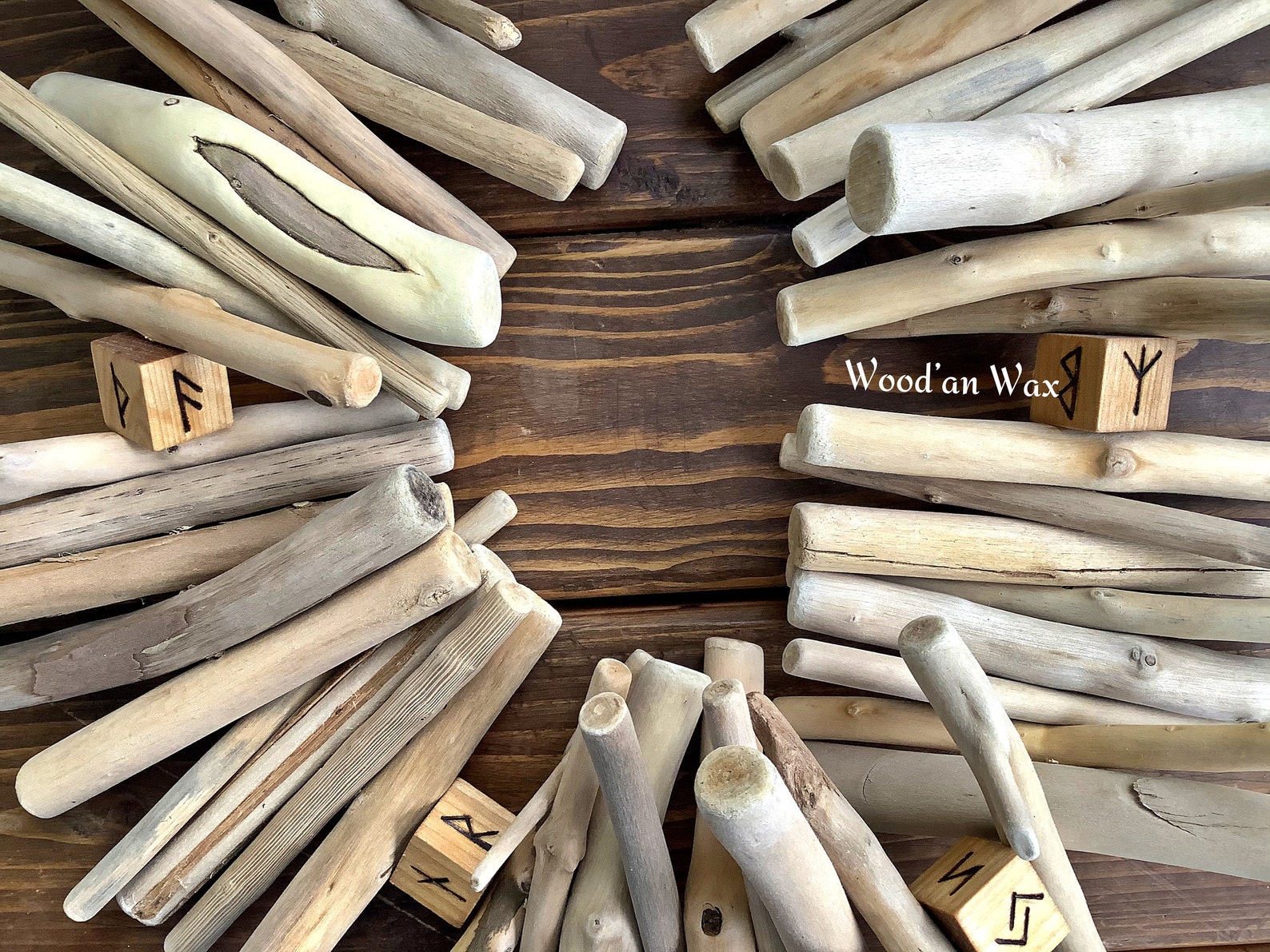 Viking Runes Driftwood Valhalla Ladder, Younger Futhark Runes, Viking ...