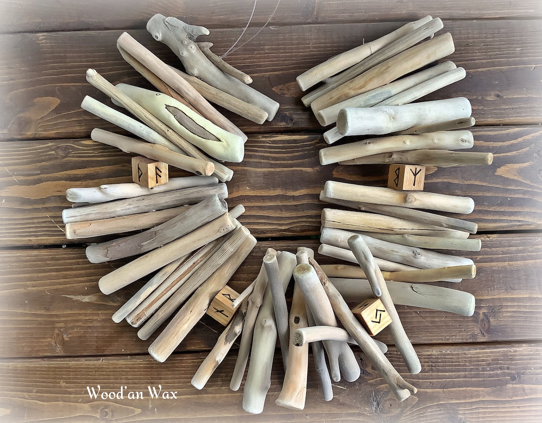 Viking Runes Driftwood Valhalla Ladder, Younger Futhark Runes, Viking ...