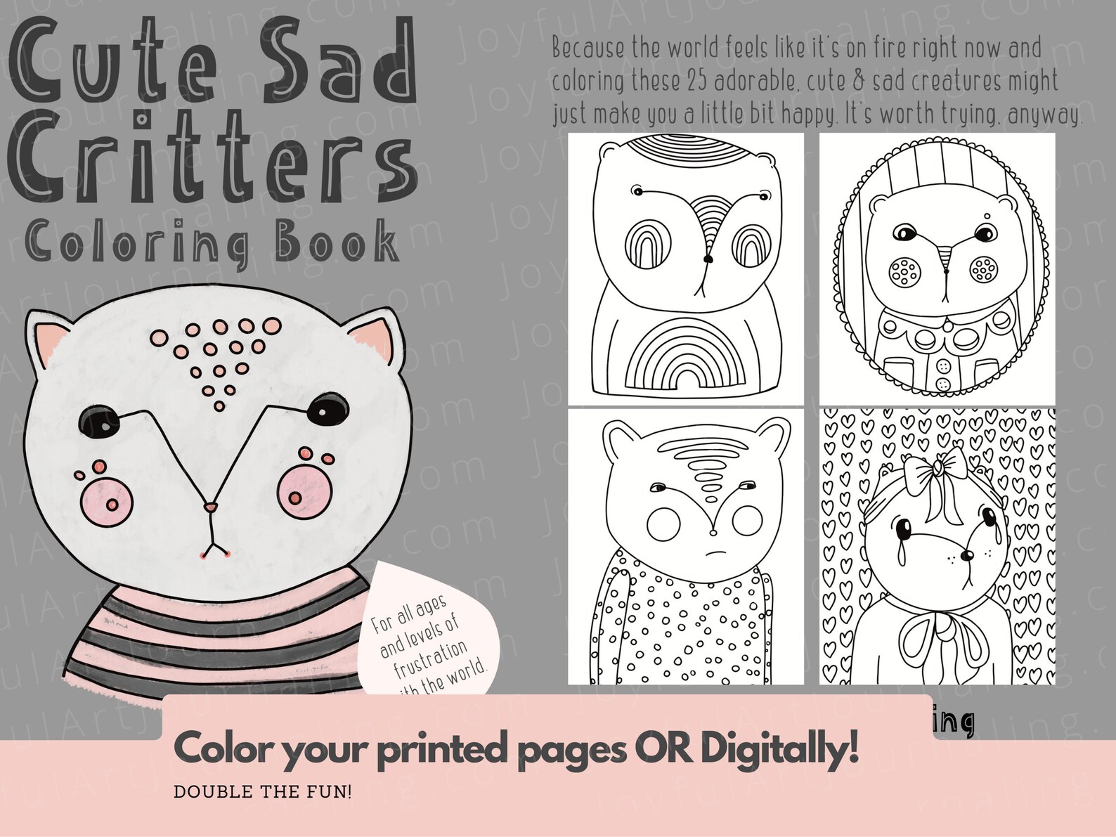 Printable Coloring Book PDF. Print and Color or Color in Procreate ...