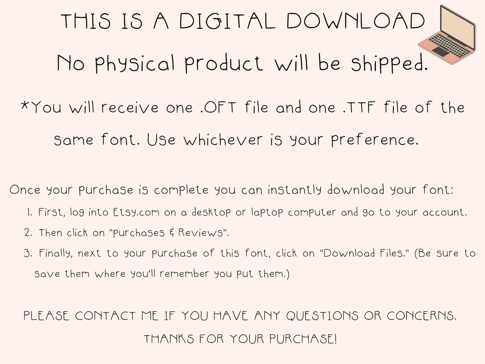 You Are Way Too Cute, a Simple Handwritten Print Font, OFT TTF, Perfect for Digital Journaling ...