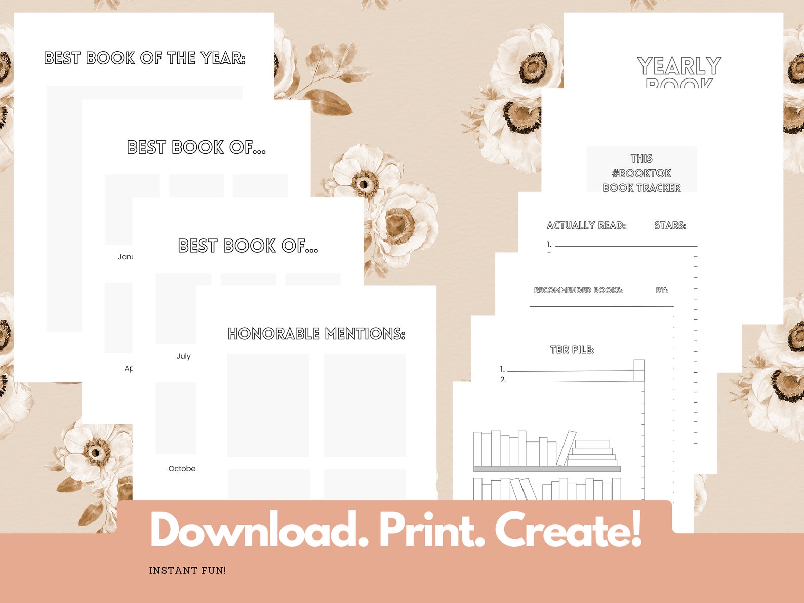 Booktok Book Journal. Printable Reading Tracker for A5 Binder. Reading ...