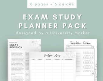 STUDY EXCEL Sheet and Fillable Pdf Study TEMPLATES Exam Cram Revision ...