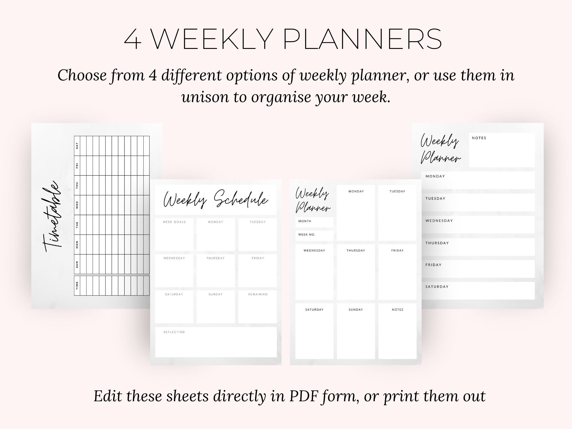 Study Planner Pack Student Weekly Planner Daily Planner - Etsy UK