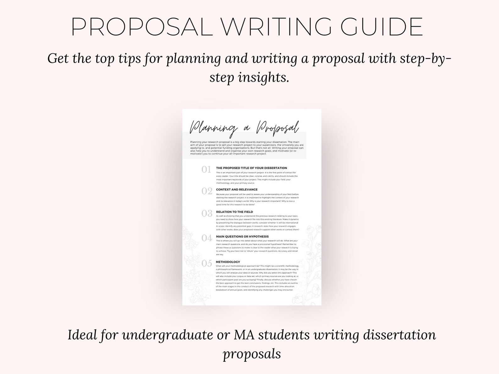 Research Proposal Planner Pack College and University - Etsy