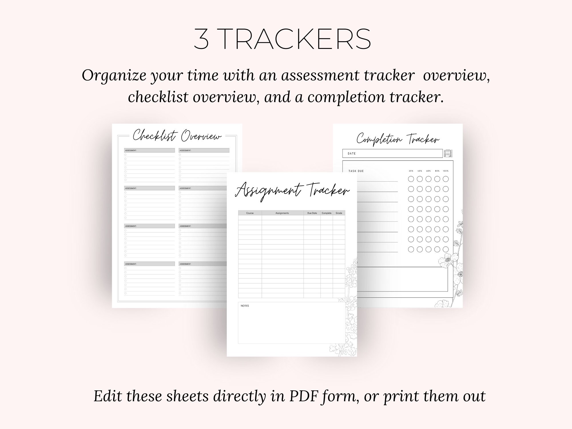 Assignment Tracker and Grade Calculator Printable Pack - Etsy