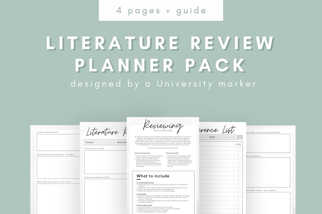 Student Literature Review Pack College, University Student Lit Review ...