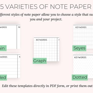 Cornell Note Taking Pack | College, University Student Note Paper Pack ...