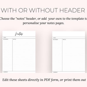Cornell Note Taking Pack | College, University Student Note Paper Pack ...
