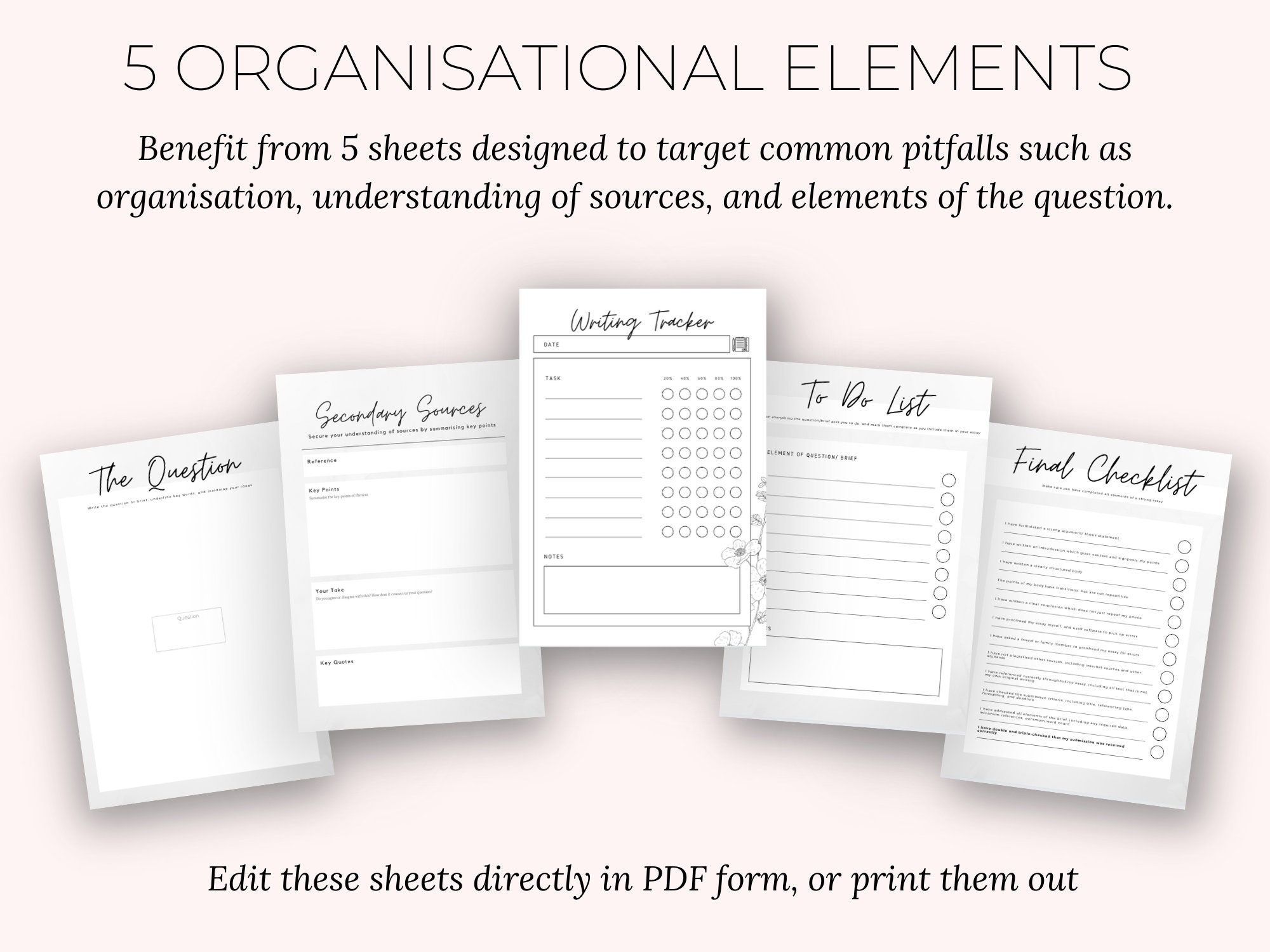 Complete Essay Guide and Planner Pack | College, University Student ...