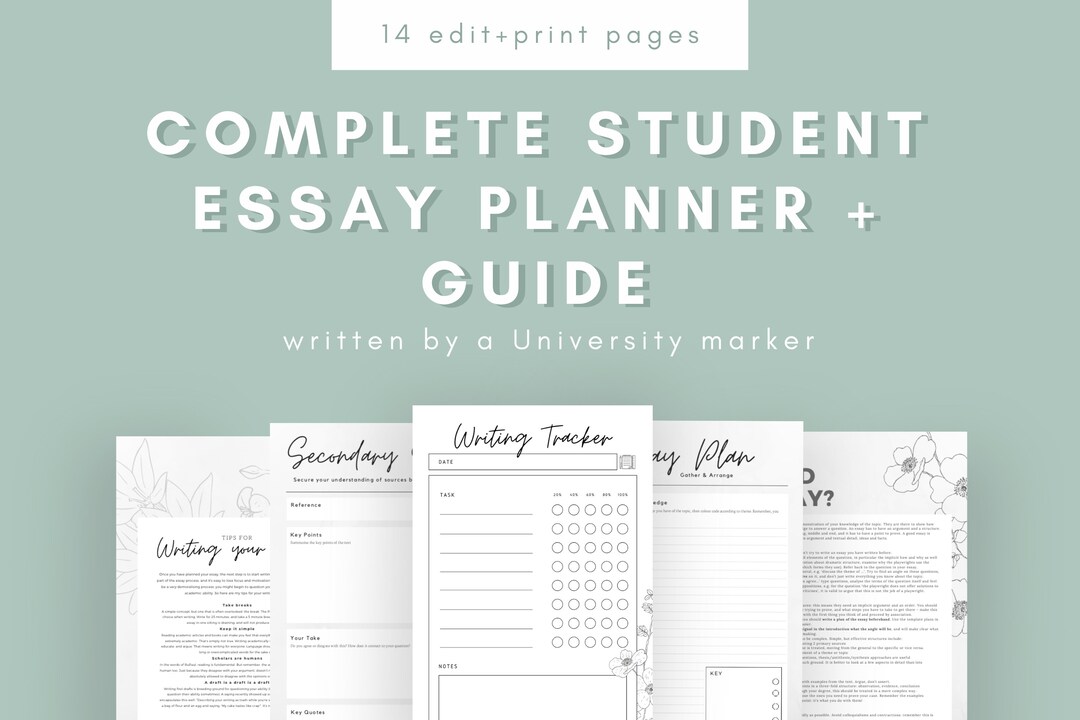 Complete Essay Guide and Planner Pack | College, University Student ...