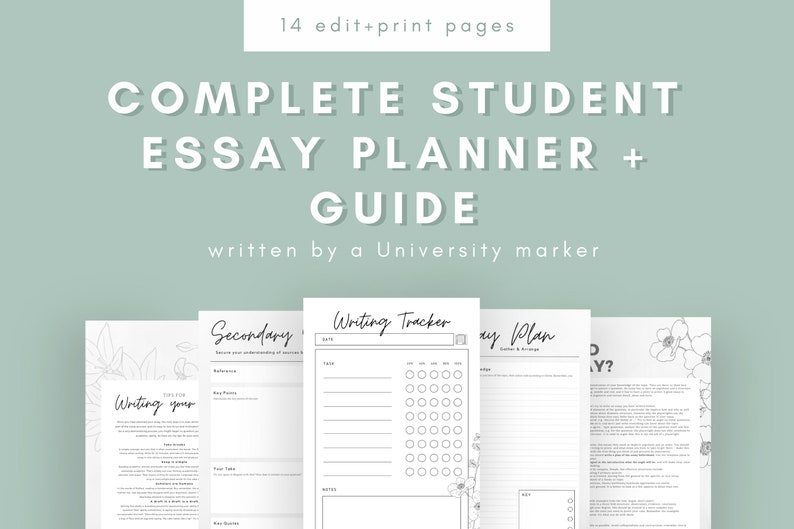 Complete Essay Guide and Planner Pack | College, University Student ...
