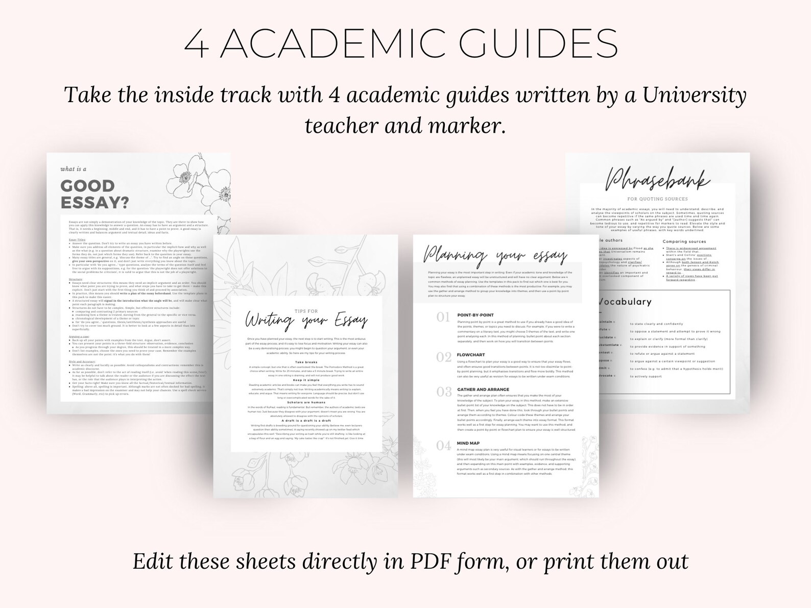 Complete Essay Guide and Planner Pack | College, University Student ...
