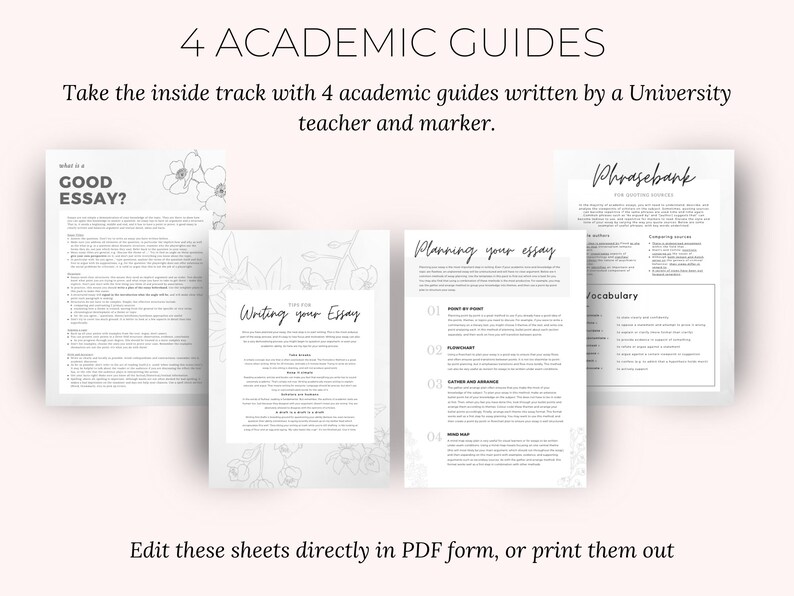 Complete Essay Guide and Planner Pack | College, University Student ...