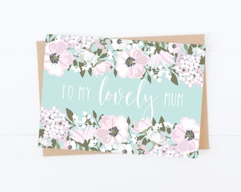 Youre Like a Mum to Me Mothers Day Card Floral - Etsy