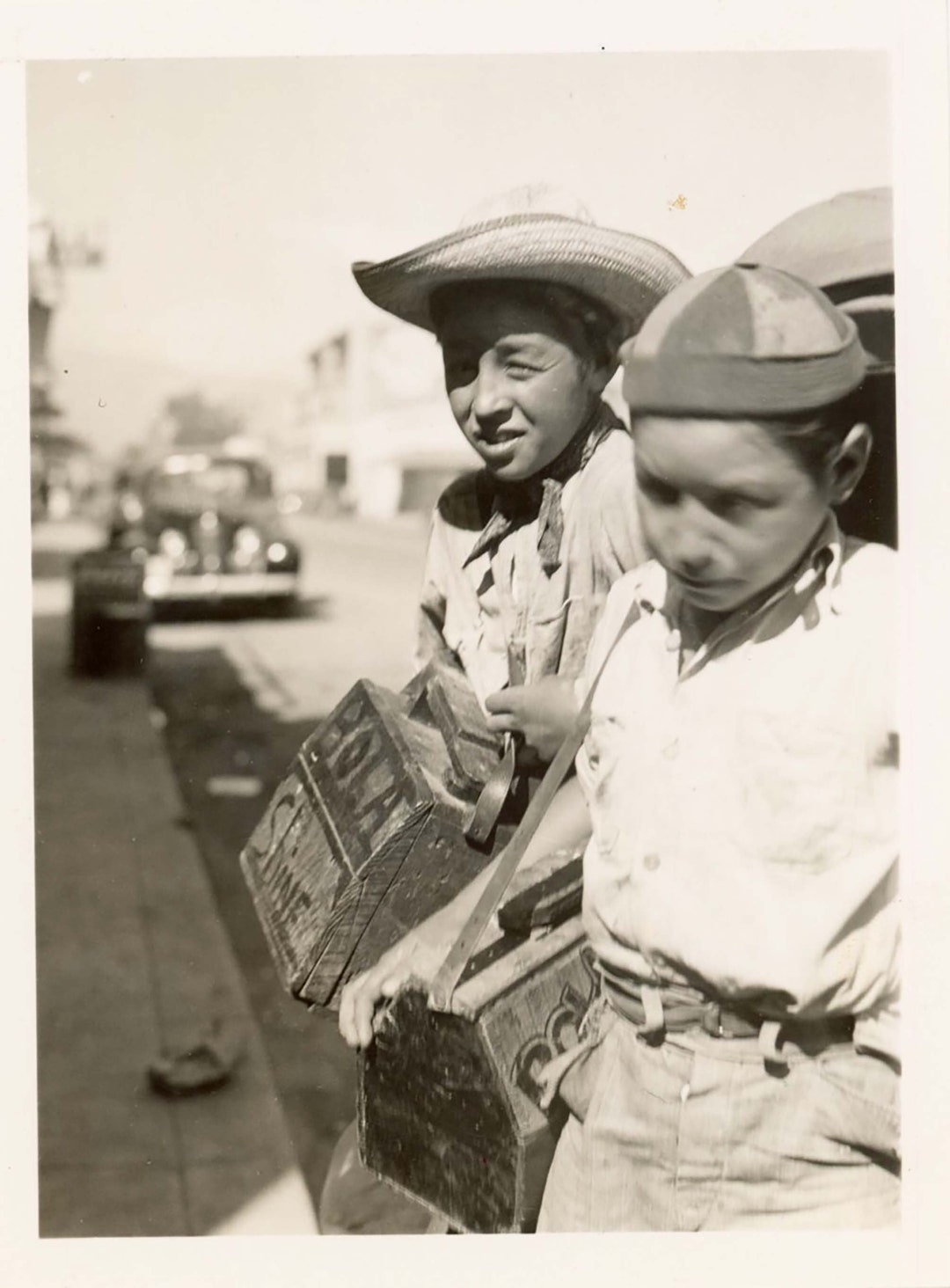 Antique 1930s Photograph SHOE SHINE BOYS in Motion Street - Etsy