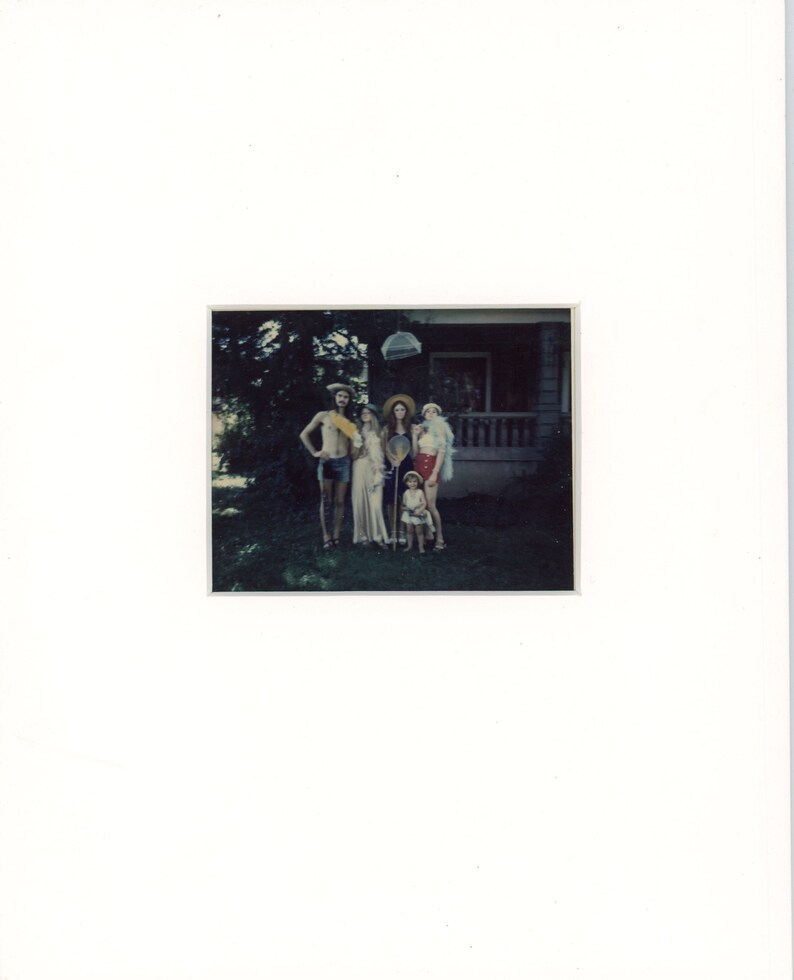 Dreamy COSTUME FAMILY POLAROID Vintage 1970s Snapshot Photograph Original Color Photo Hippies ...