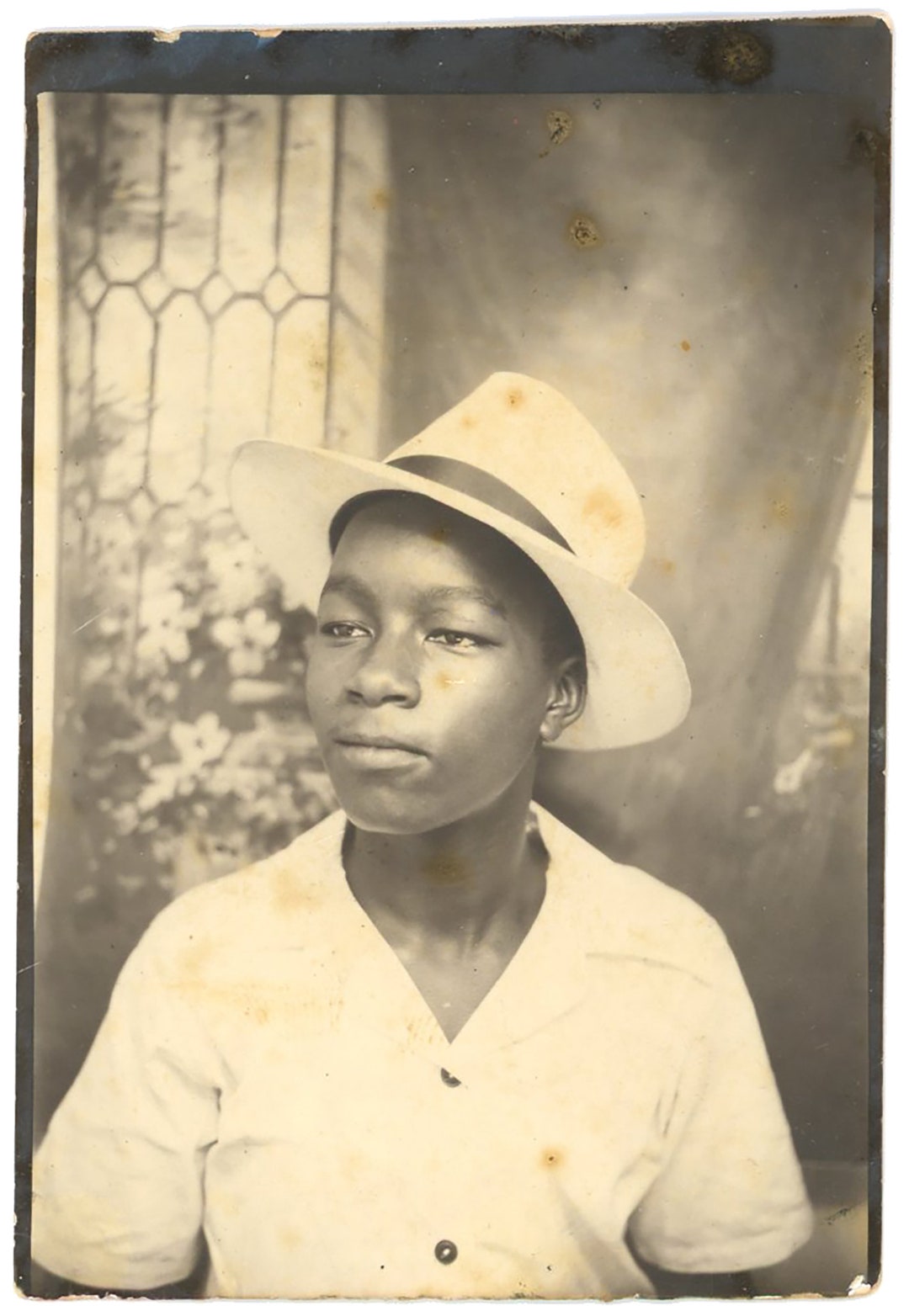 1940s HANDSOME AFRICAN AMERICAN Young Man With Amazing Eyes in Fedora ...