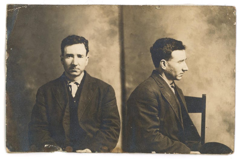 1930s Vintage ORIGINAL MUGSHOT Handsome Sad CRIMINAL Special Agent ...