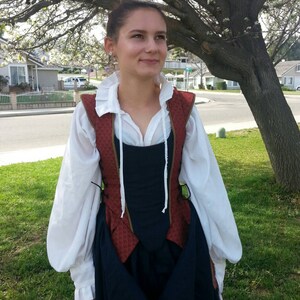 Renaissance Middle Class Dress Skirts Side Lacing Bodice Shirt SCA LARP ...