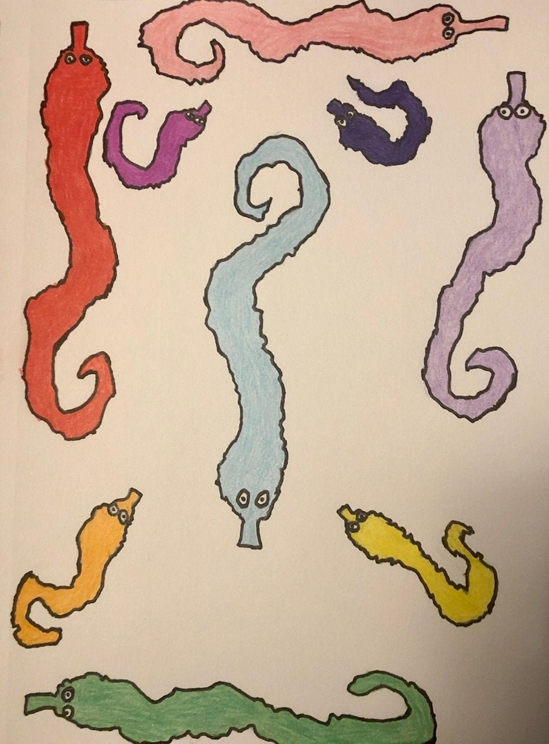 Worm on a String Meme OOAK Drawing - Etsy