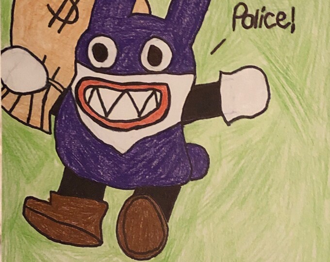 Super Mario Bros. Nabbit Meme OOAK Drawing - Etsy