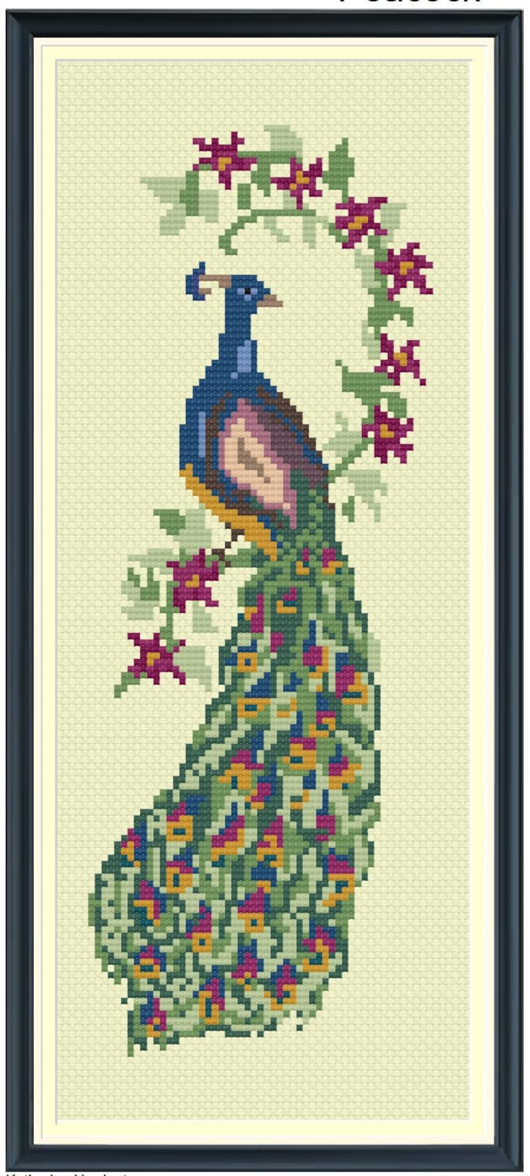 Classic Peacock Cross Stitch Pattern - Etsy