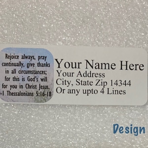 30pcs Quality Printed BIBLE VERSES Personalized Address Labels or Child ...