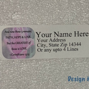 30pcs Quality Printed BIBLE VERSES Personalized Address Labels or Child ...