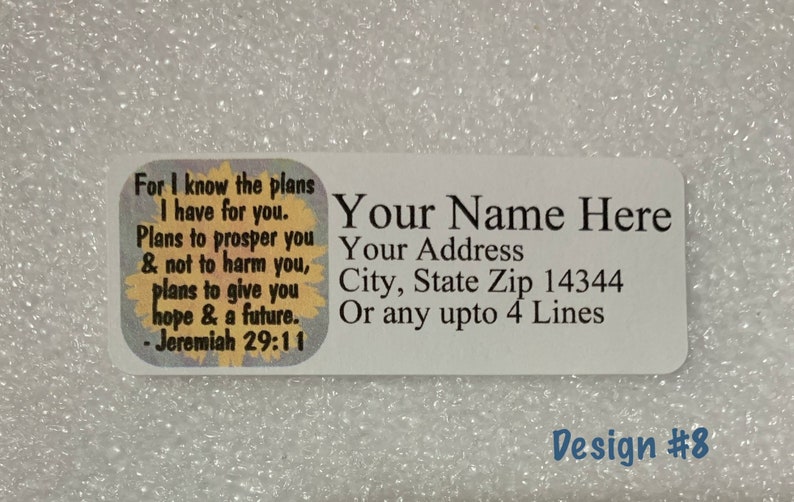 30pcs Quality Printed BIBLE VERSES Personalized Address Labels or Child ...