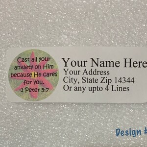 30pcs Quality Printed BIBLE VERSES Personalized Address Labels or Child ...